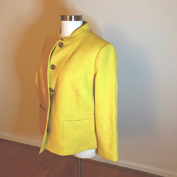 Talbots | Jackets & Coats | Talbots 22wp Yellow Tweed Blazer Nwt | Poshmark